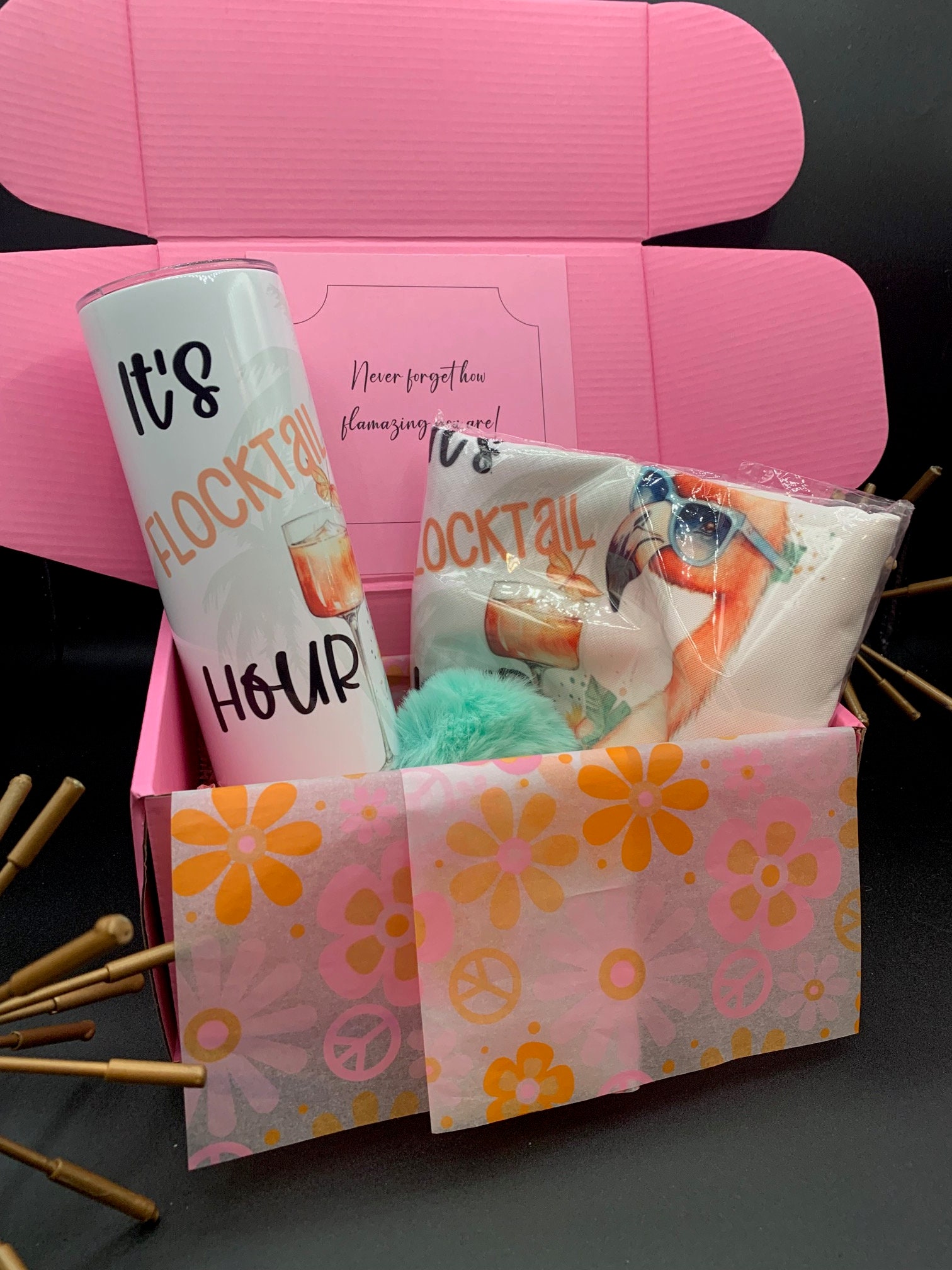 Flocktail Hour Flamingo Gift Box - Etsy