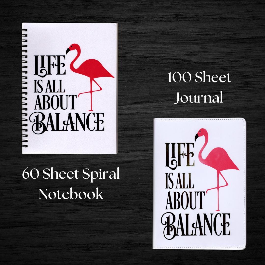 Life is All About Balance Journal or Spiral Notebook - Etsy