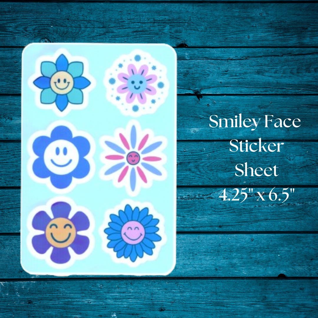 Smiley Face Retro Sticker Set - Etsy
