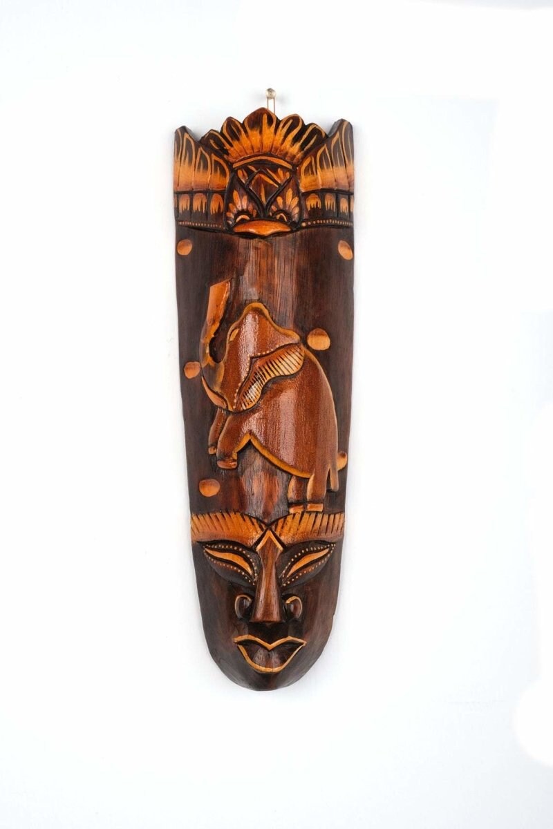 Set of 3 African Wooden Mask Wall Art Wall Mask Sculpture Wooden Wall ...