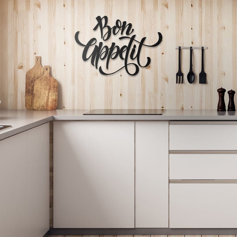 Bon Appetit Metal Wall Sign Kitchen Wall Decor Metal Wall Art - Etsy