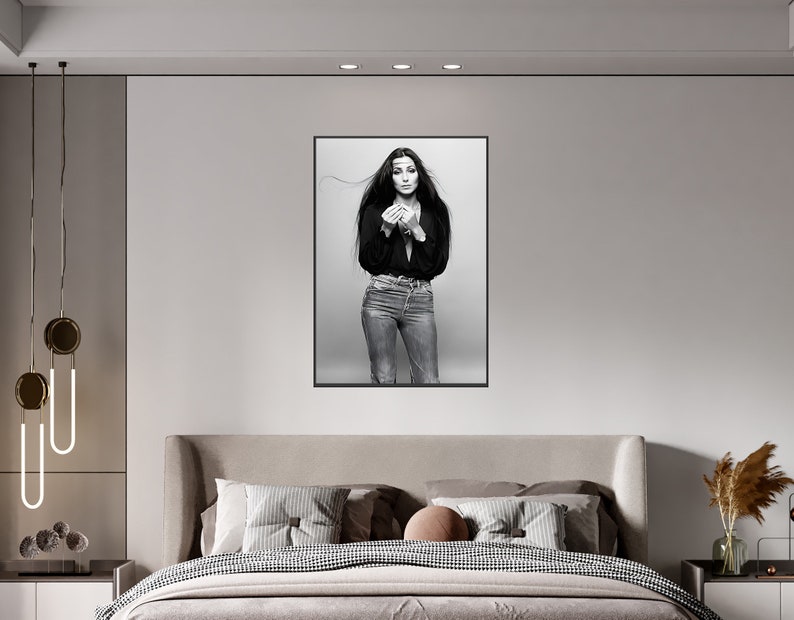 Cher Poster, Black and White, Vintage Music Posters, Feminist Wall Art ...