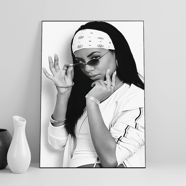 Aaliyah Music Poster - Etsy