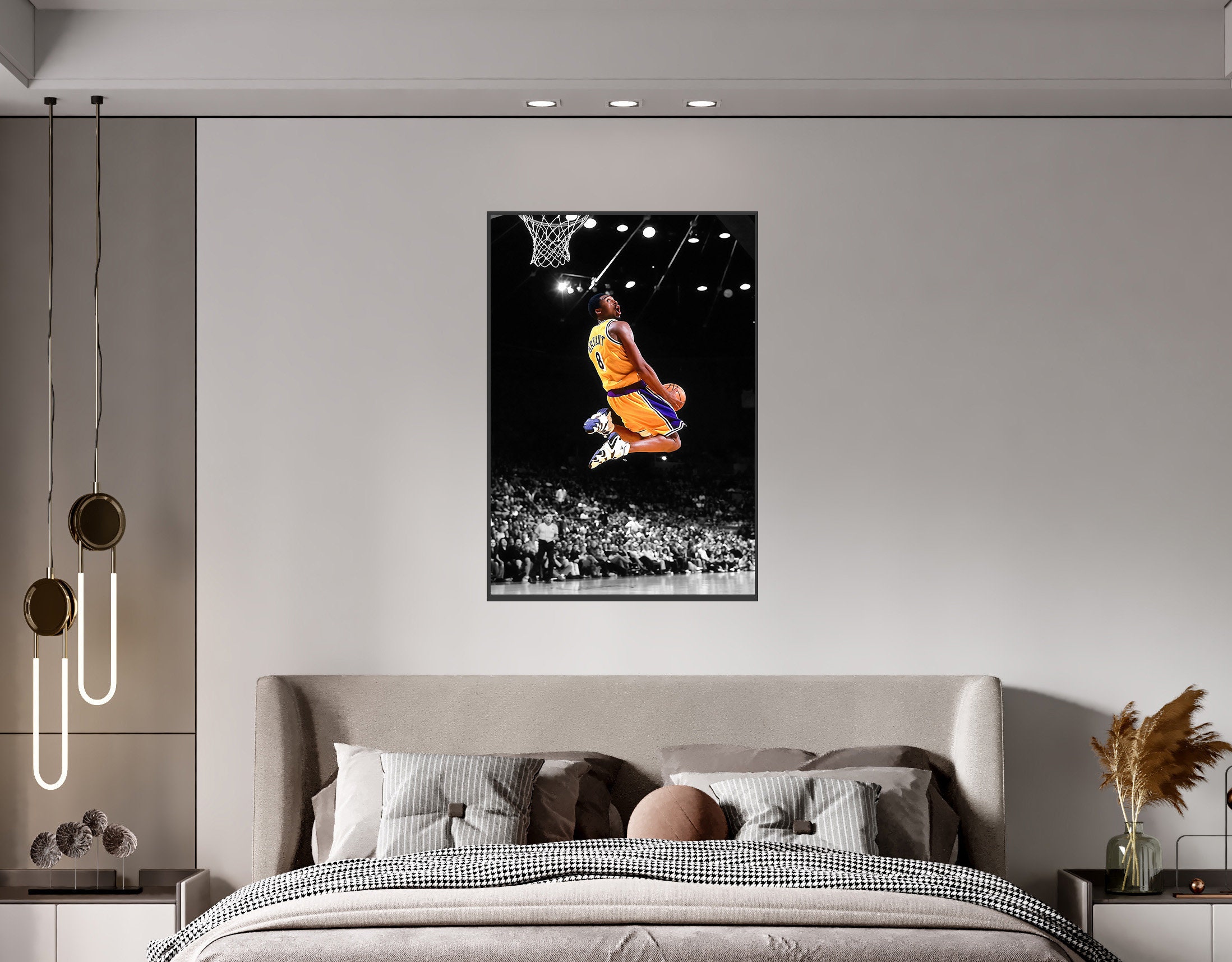 Kobe Brant Dunk Poster, Black And White, Kobe Bryant Print sold by Margery Terrace | SKU ...