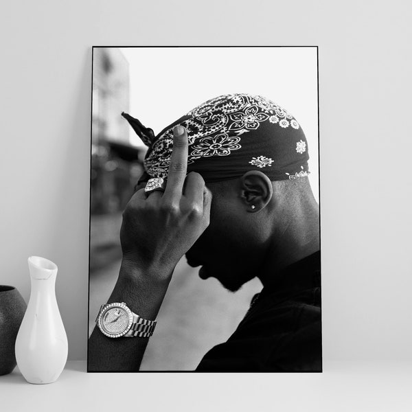 Tupac Middle Fingers - Etsy