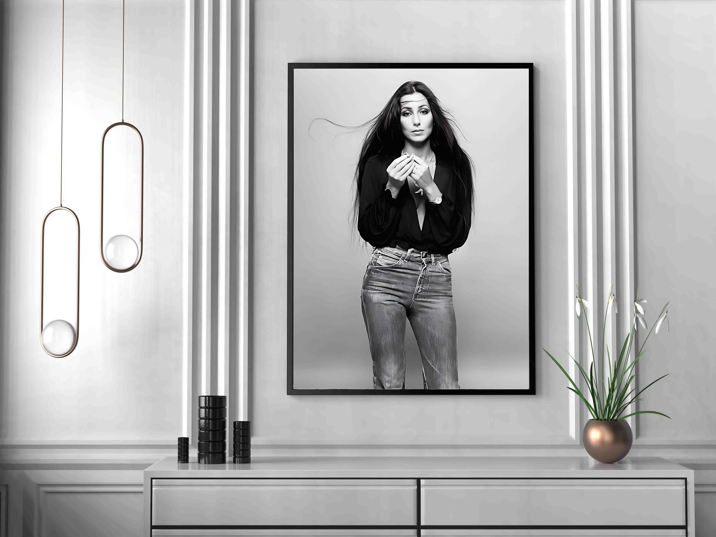 Cher Poster, Black and White, Vintage Music Posters, Feminist Wall Art ...