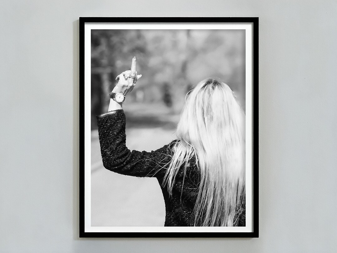 Middle Finger Poster, Feminist Print, Teen Girl Room Decor, Woman Art ...