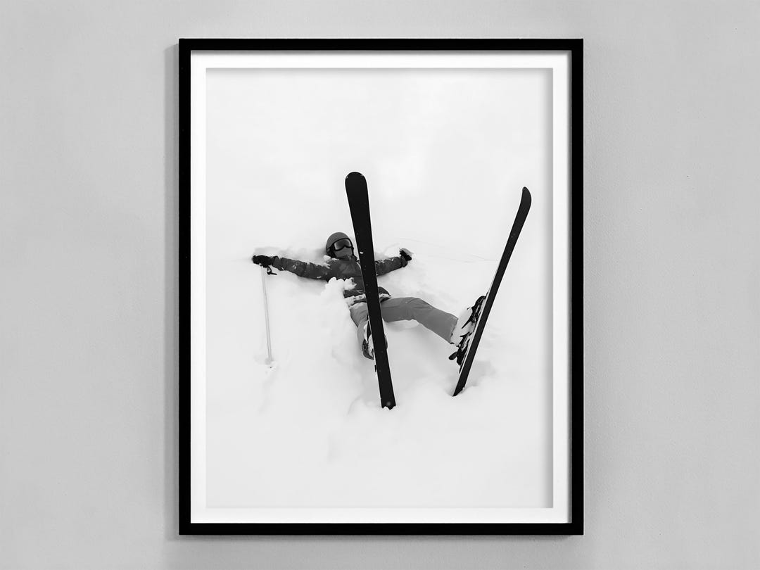 Vintage Apres Ski Print, Black and White, Skiing Poster, Vintage Ski ...