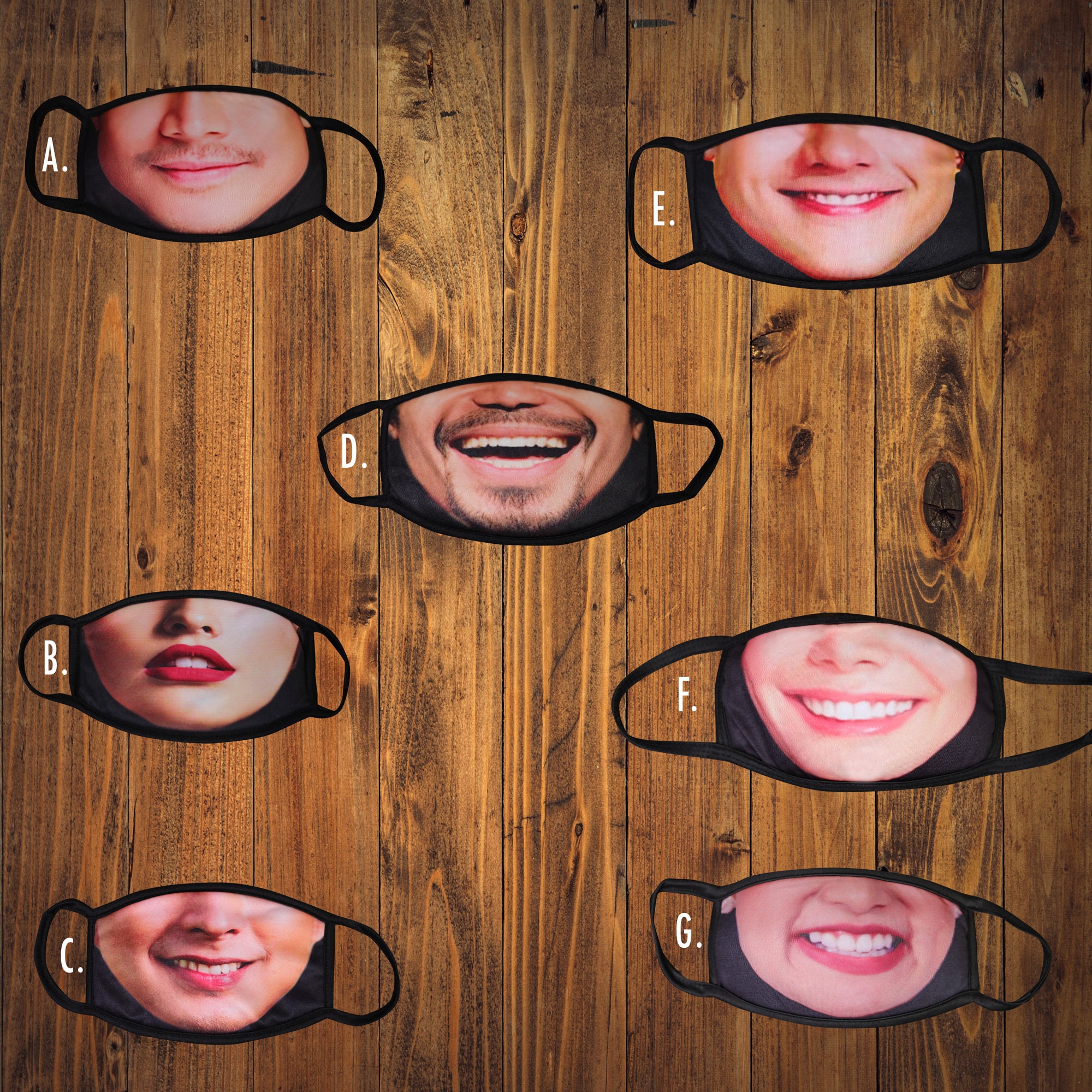 Funny Smiling Prank Mask - Etsy