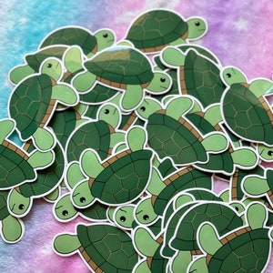 Cute Sea Turtle Sticker| Ocean Under the Sea Summer Cute| Vinyl Sticker ...