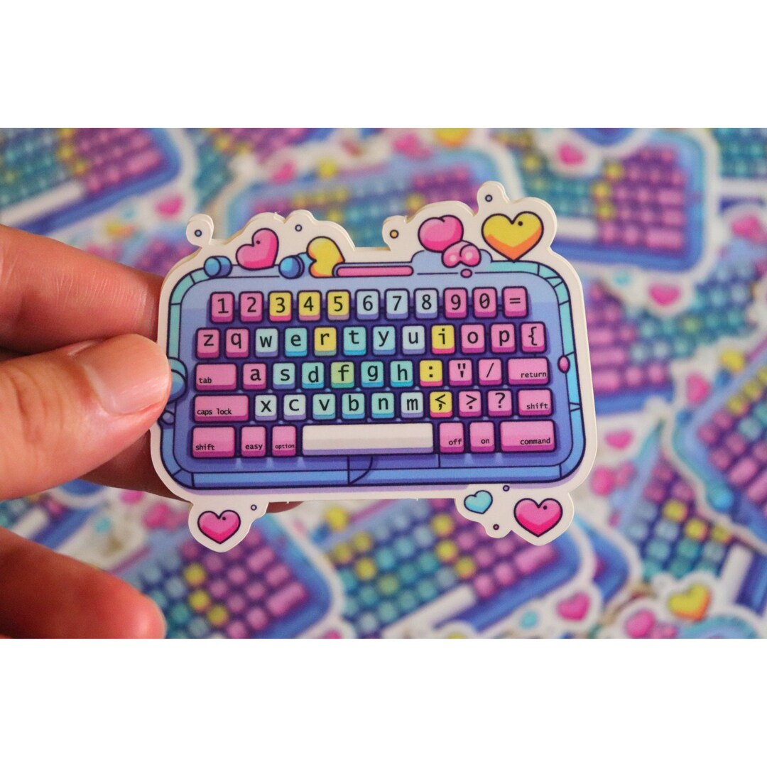 Pastel Mechanical Keyboard Matte Vinyl Sticker - Etsy