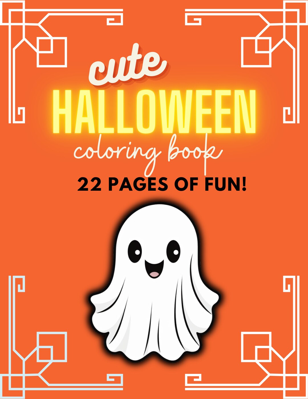 Halloween Coloring Book Spooky Cute Digital Download kawaii Halloween ...