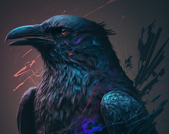 Gothic Raven Digital Art - Etsy