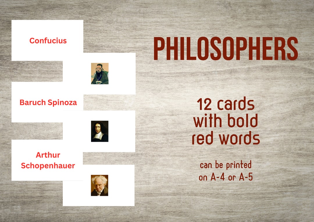 Philosophers Flash Cards(pdf) - Etsy