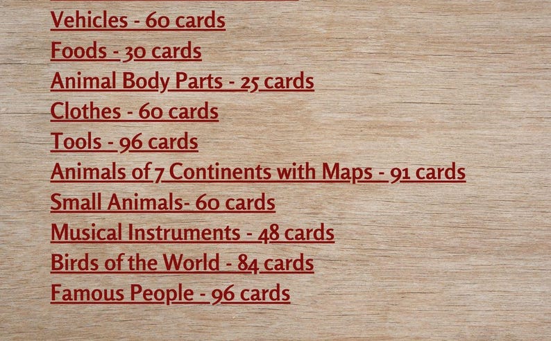 Italian Flashcards Collection - Etsy