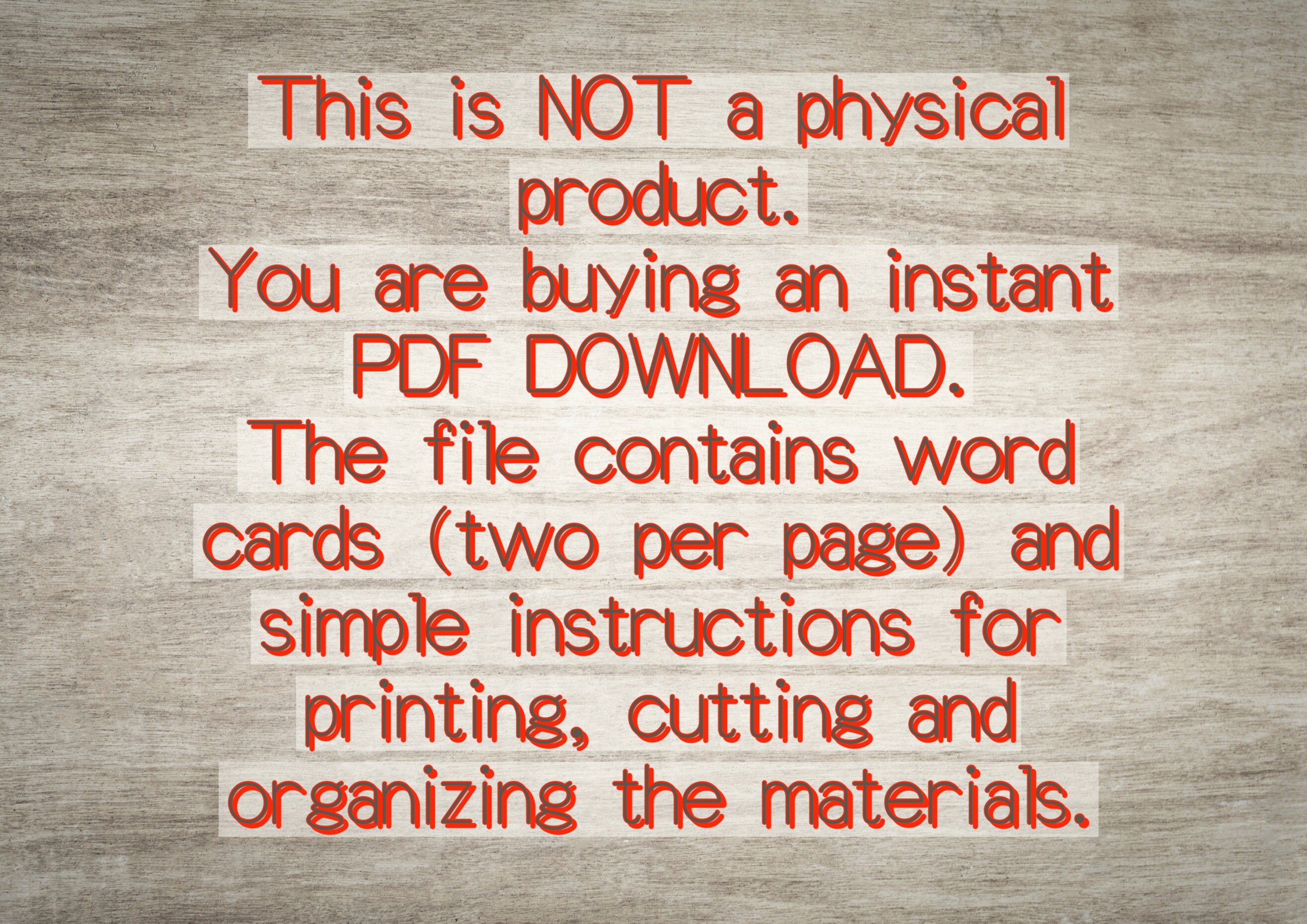 500 Big Bold Red Reading Program Flash Cards With a Schedule(pdf) - Etsy