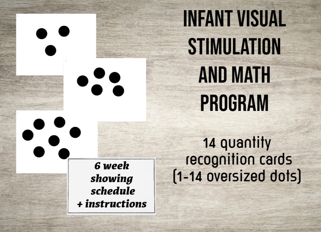 Infant Visual Stimulation Math Cards - Etsy