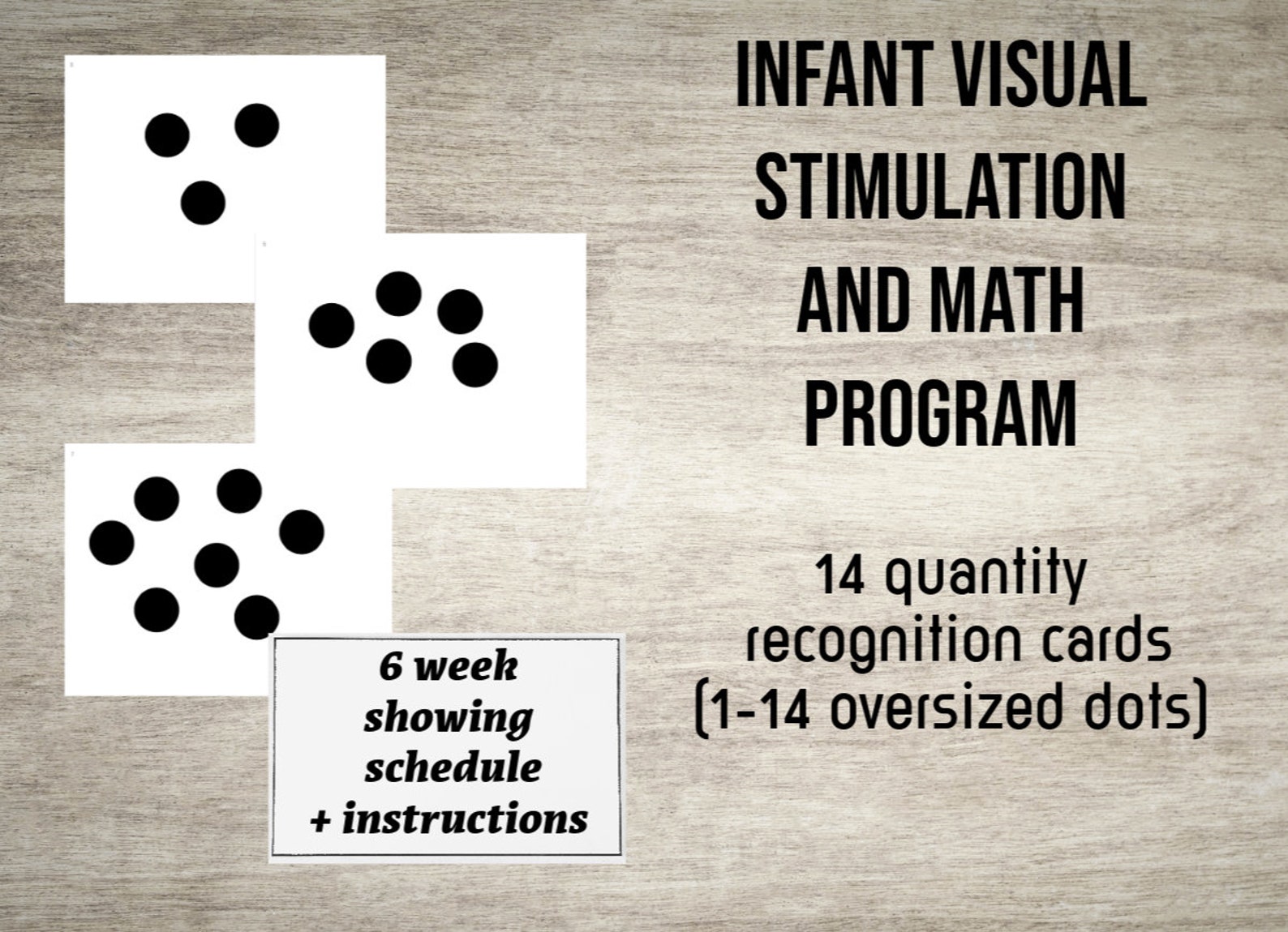 Infant Visual Stimulation Math Cards(pdf) - Etsy