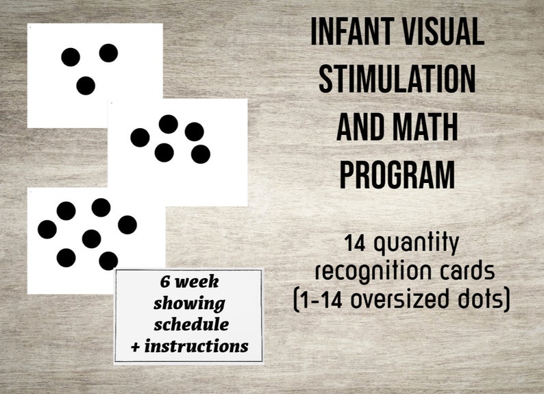 Infant Visual Stimulation Math Cards(pdf) - Etsy