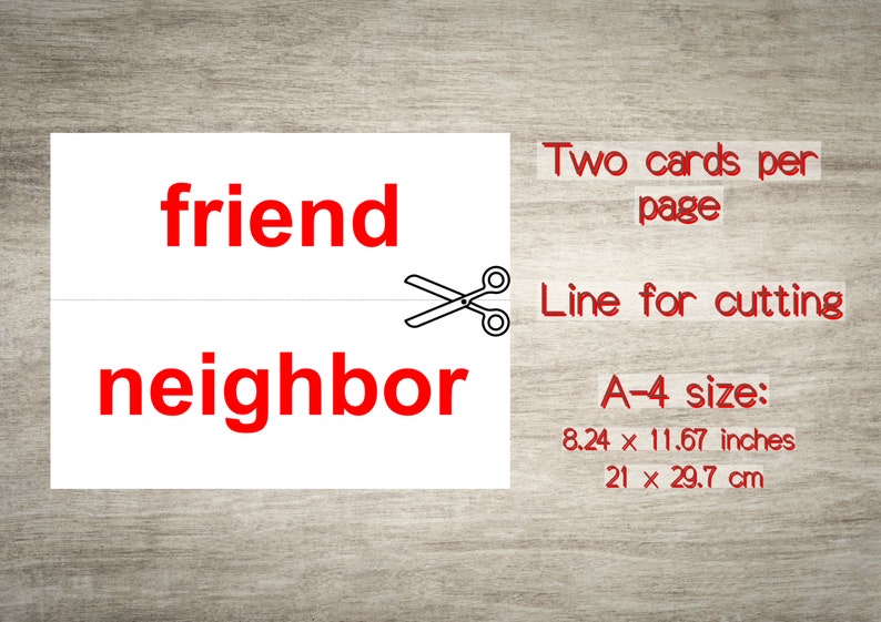 500 Big Bold Red Reading Program Flash Cards(pdf) - Etsy