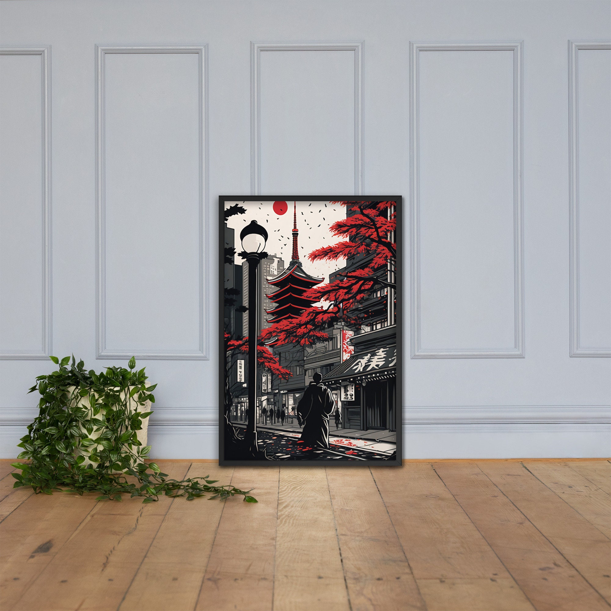 Downtown Tokyo Art Japanese Digital Print Japanese Wall Art Japanese ...