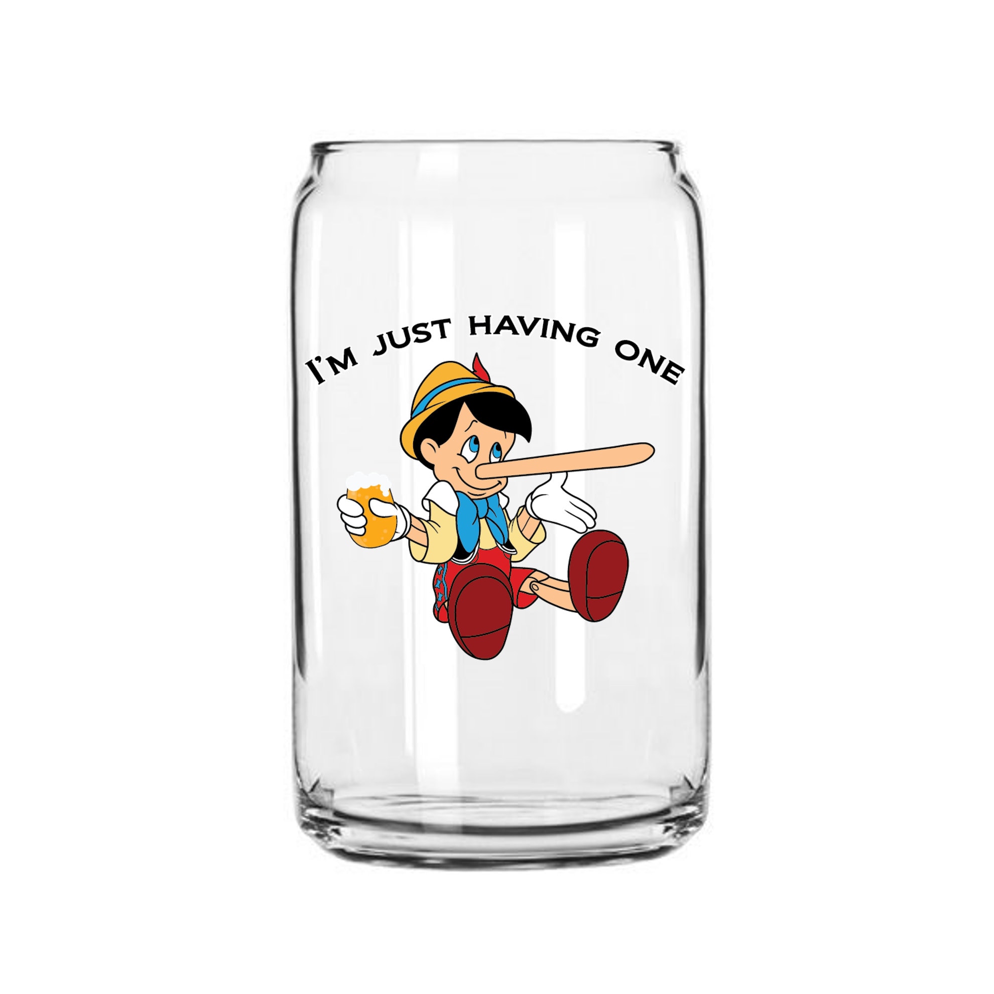 Pinocchio 16oz Drinking Glass Collectible Craft Beer Glassware Cup ...