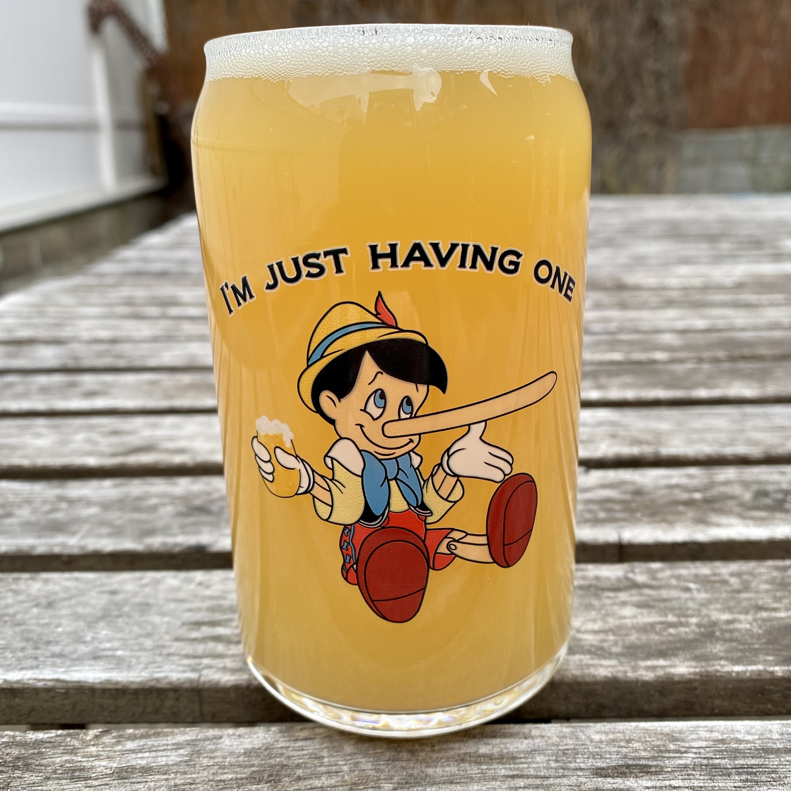 Pinocchio 16oz Drinking Glass Collectible Craft Beer Glassware Cup ...