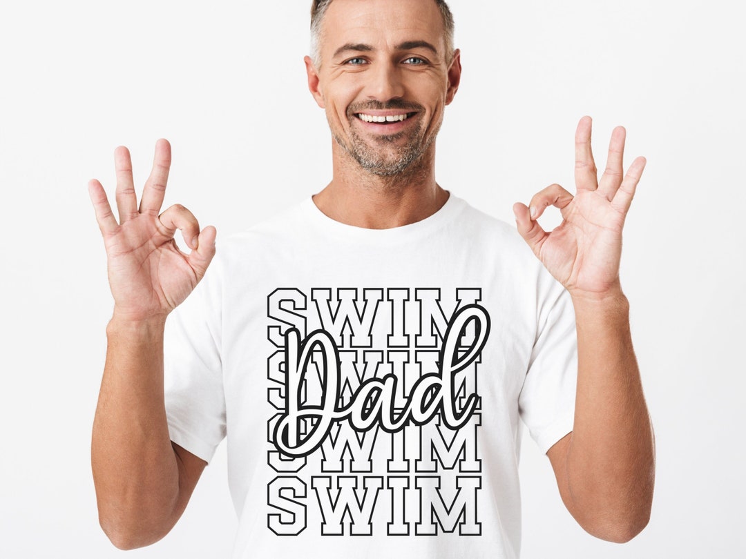 Swim Dad Shirt Regalo para papá, Camisas para Swim Dads, Swim Team Meet ...