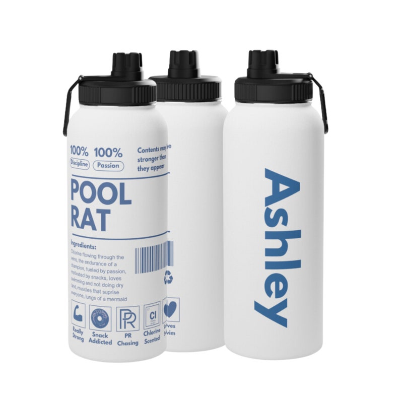 Swimmer Gift Idea Swim Water Bottles Swim Team Era Swim Meet Swim Club ...