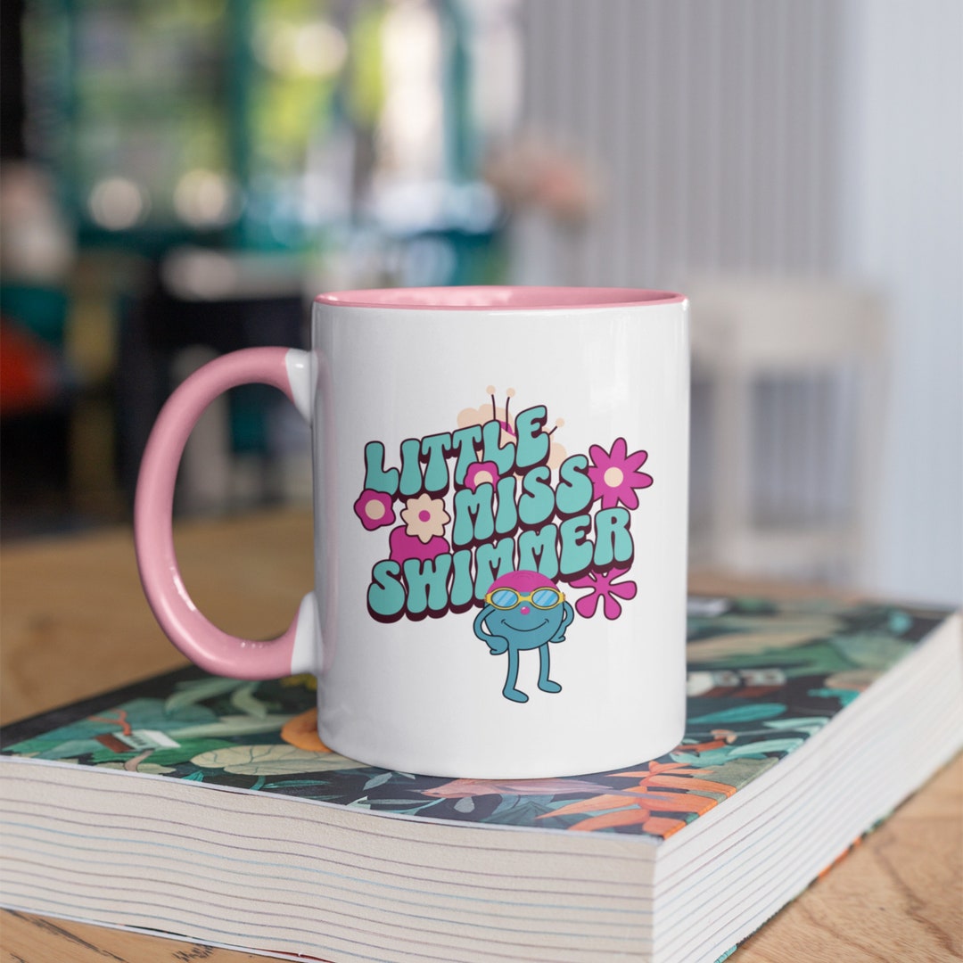 Swimmer Mug, Little Miss Swimalot, Gift for Swimmer, Swimming Present ...