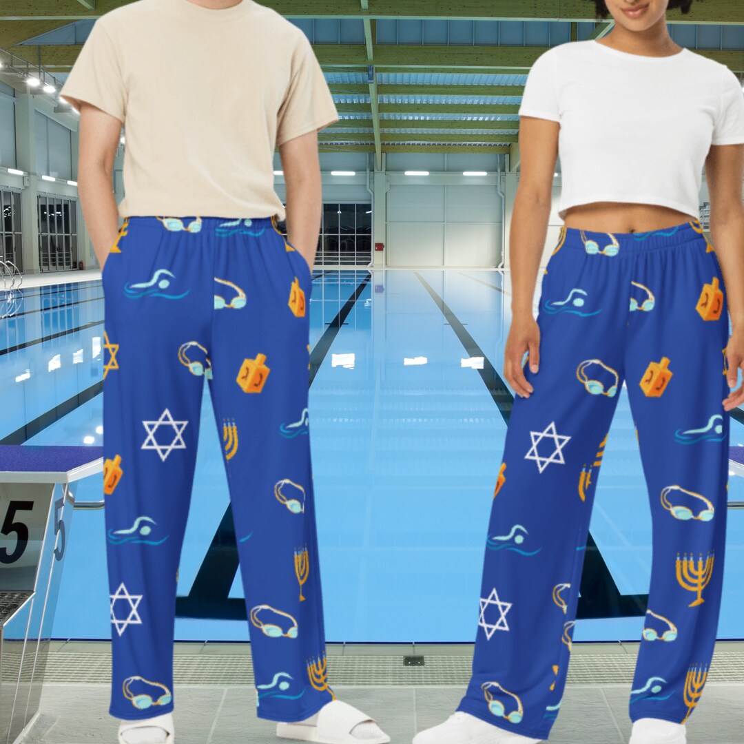 Happy Hanukah Competitive Swimmer Chanukah Pajamas Pants Gift for ...