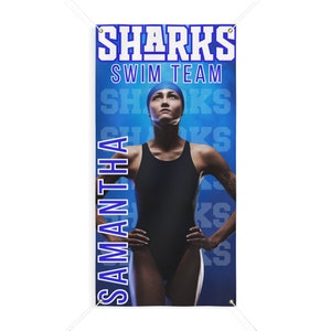 Personalized Swim Team Banners Swimmer Gift Swim Club Swimteam Swim ...