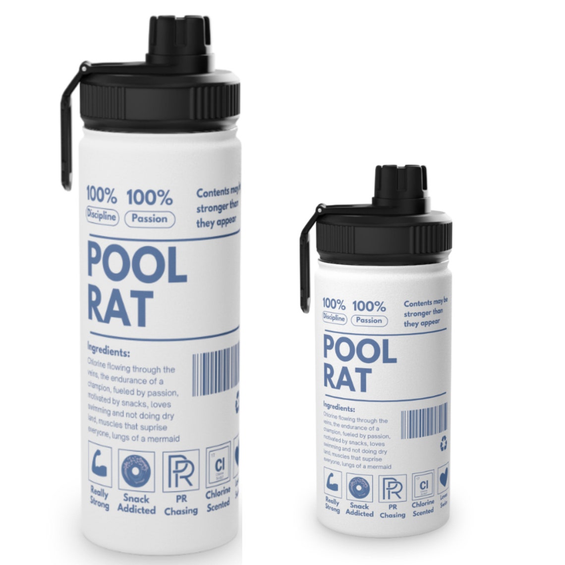 Swimmer Gift Idea Swim Water Bottles Swim Team Era Swim Meet Swim Club ...