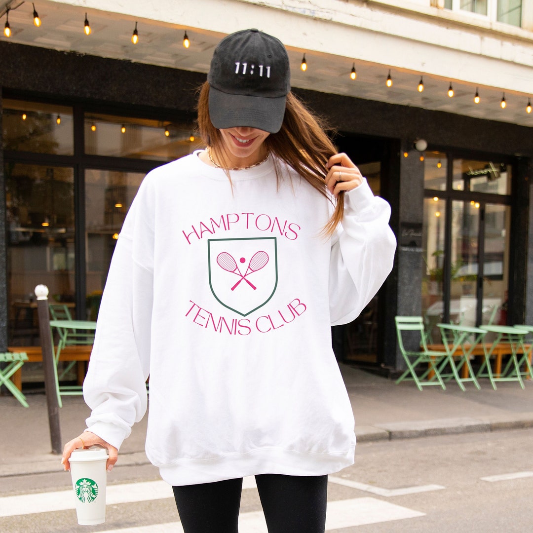 Hamptons Tennis Club Sweatshirt Tennis Gift Tennis Club Crewneck Shirt ...