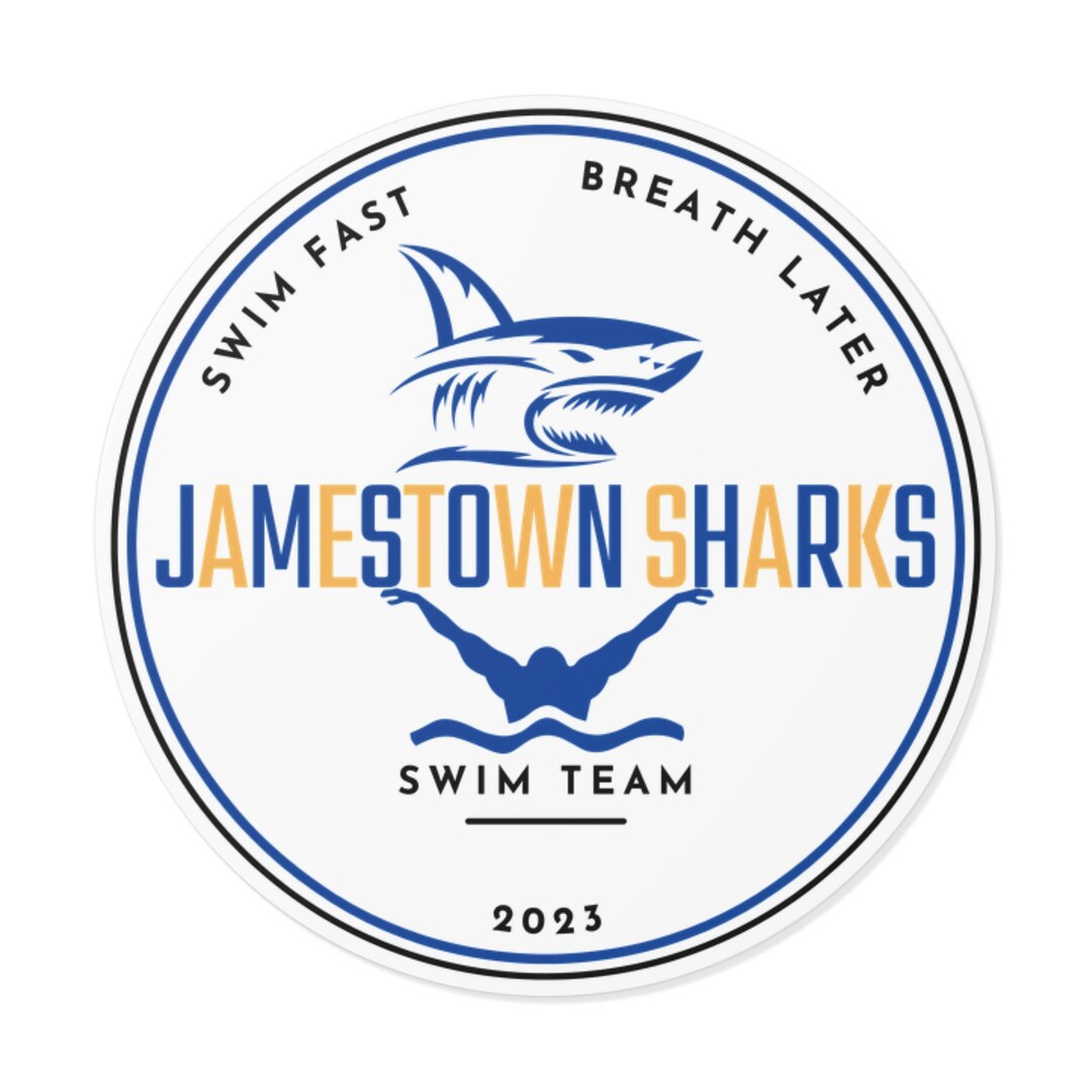 Custom Swim Team Round Vinyl Stickers Swimmer Gifts Swim Coach Swim Mom ...