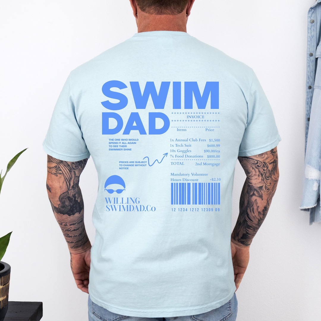 Swim Dad Shirt Swim Team Swim Meet Tshirt Comfort Colors Swimmer Dad ...