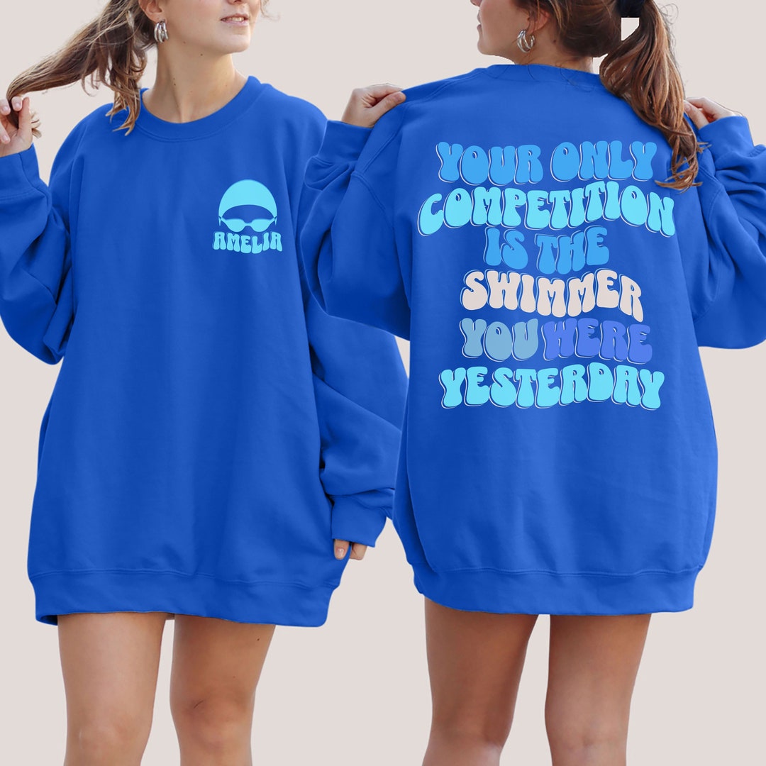 Personalized Swimmer Shirt Swimmer Sweatshirt in My Swim Team Era ...