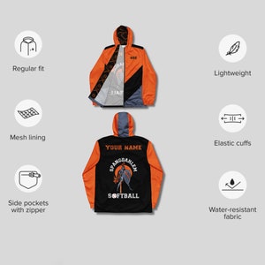 Custom Softball Team Jacket Windbreaker Zip Jacket Softball Team Jacket ...