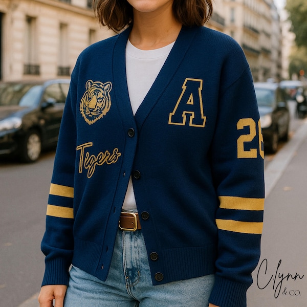Letterman Sweater - Etsy