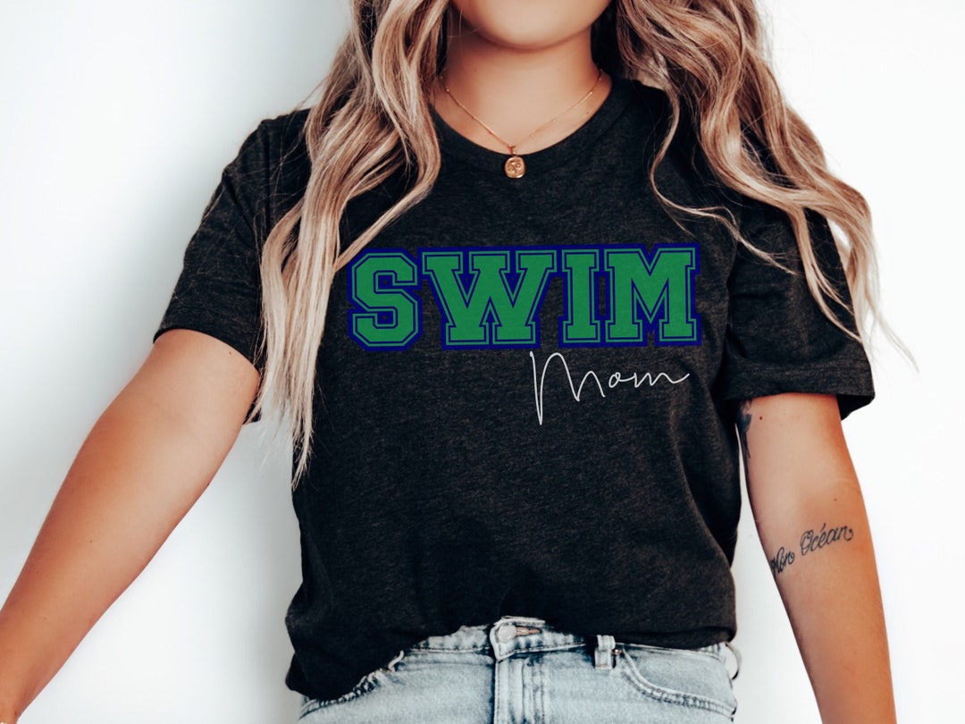 Swim Mom Shirt, Swim Mom Life Tshirt Team Colors Personalized Swim Gift ...