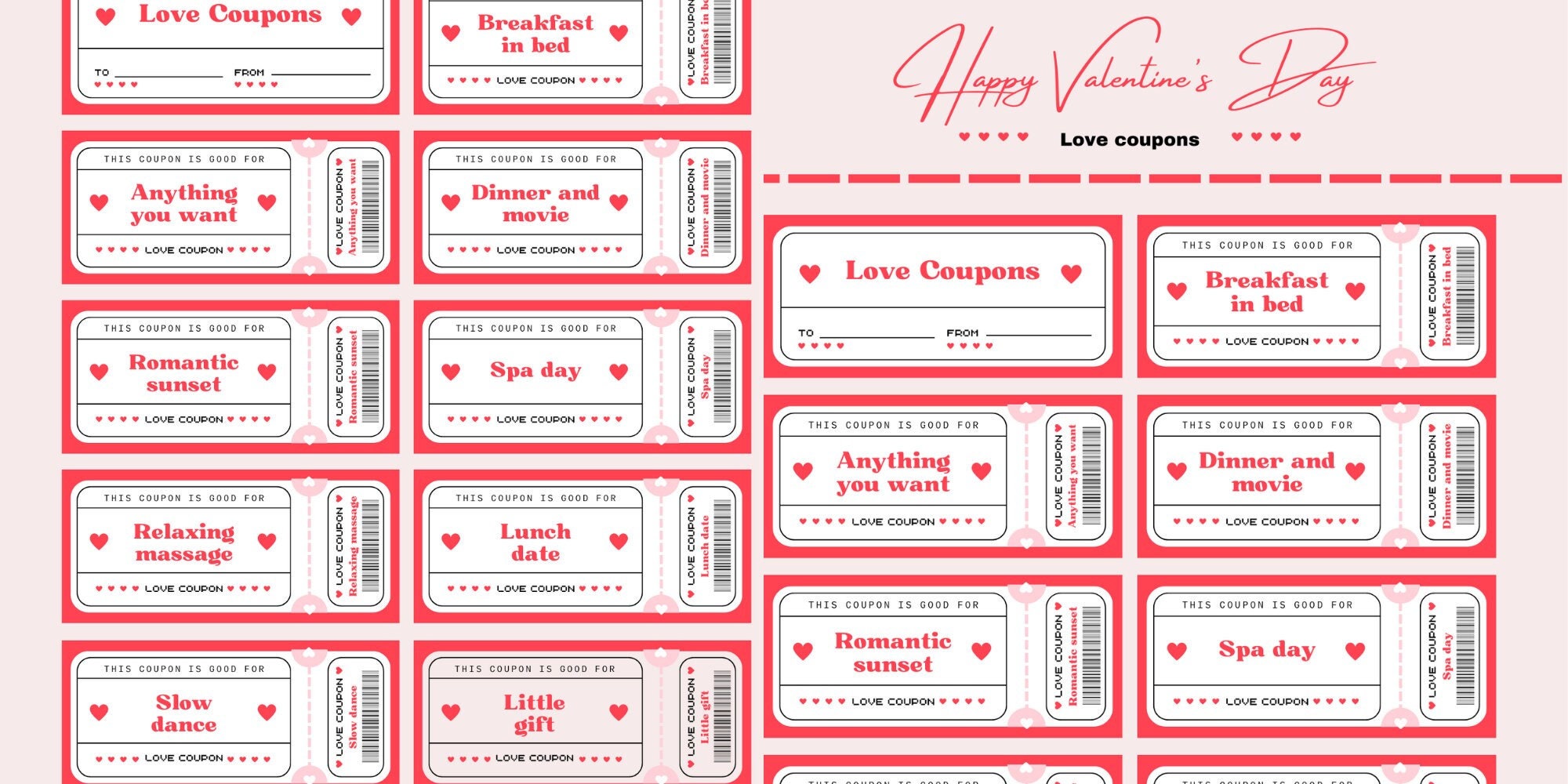 Customizable Love Coupons to Give for Women's Day, Birthdays, Women's ...