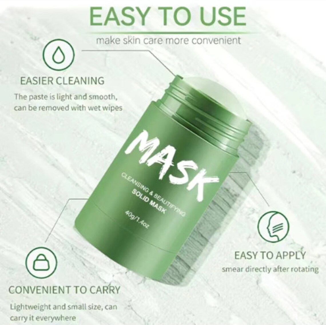 Green Tea Mask,deep Cleanse Green Tea Mask,green Mask Stick for ...