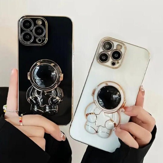 Astronaut Phone Holder Plating Phone Case Shockproof Slim Anti-fall ...