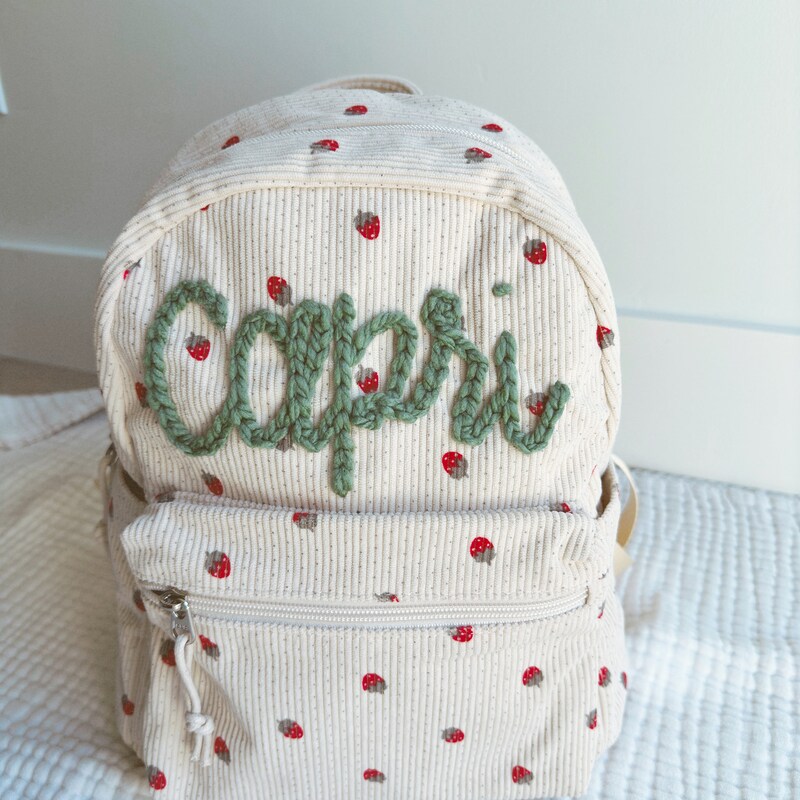 Embroidered Backpack - Etsy