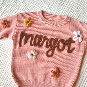 Hand Embroidered Name Sweater for Toddlers | Custom Name Sweater ...