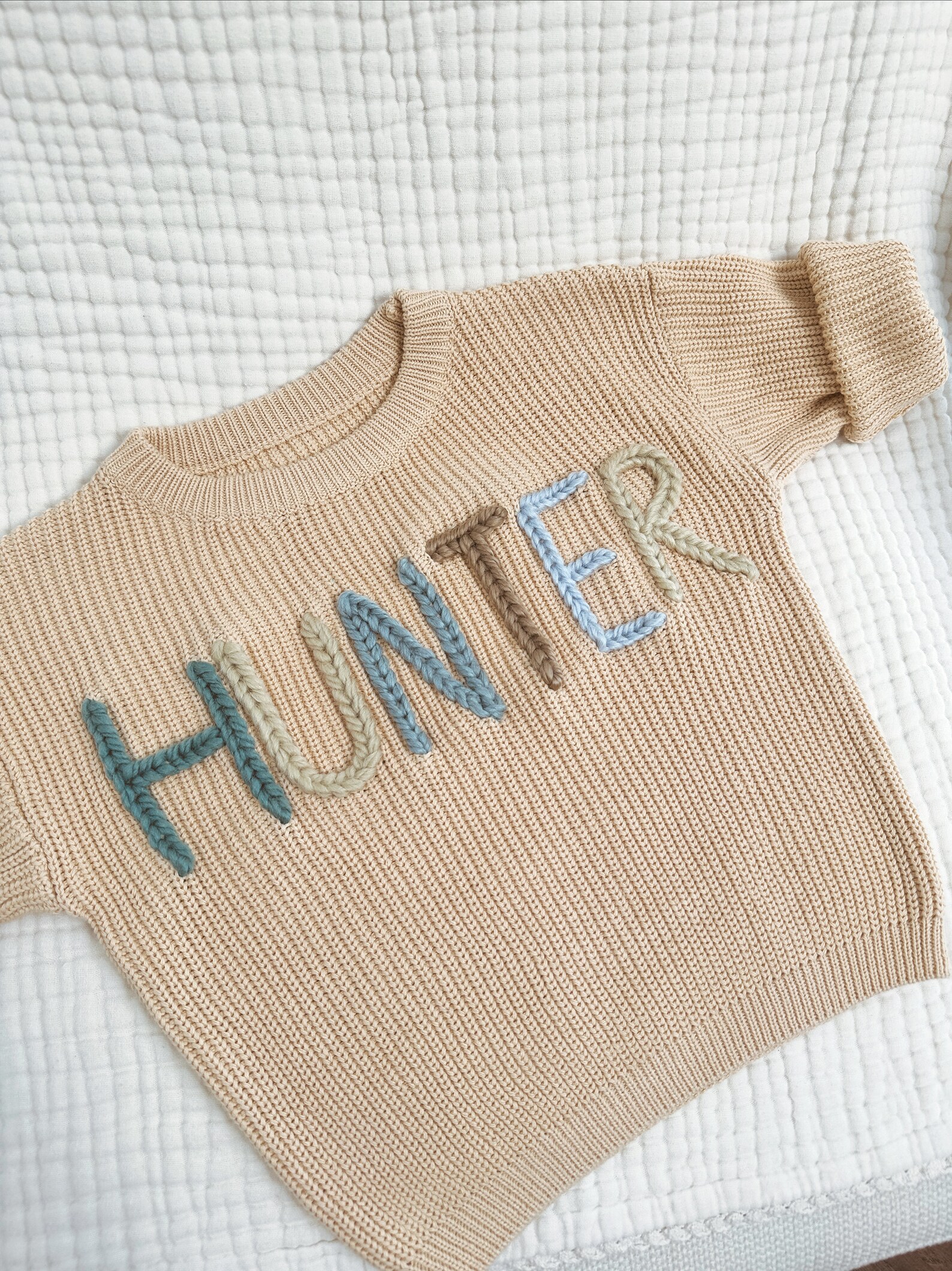 Hand Embroidered Name Sweater for Toddlers | Custom Name Sweater ...