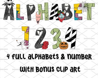 Bundle Alphabet Set, Halloween Horror Alpha Png, Spooky Season, Horror ...
