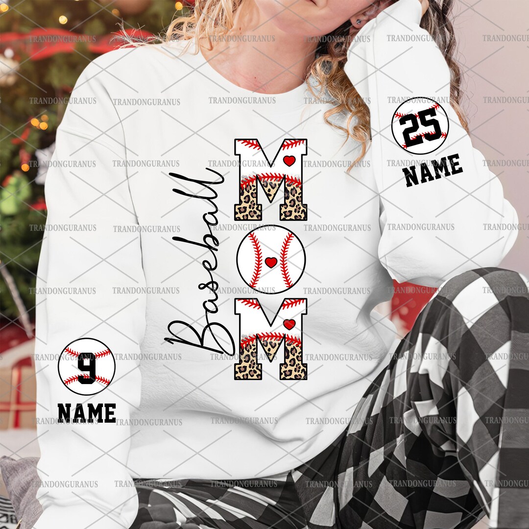 Custom Baseball Mom Png, Leopard Baseball Mama Png, Sports Mom ...