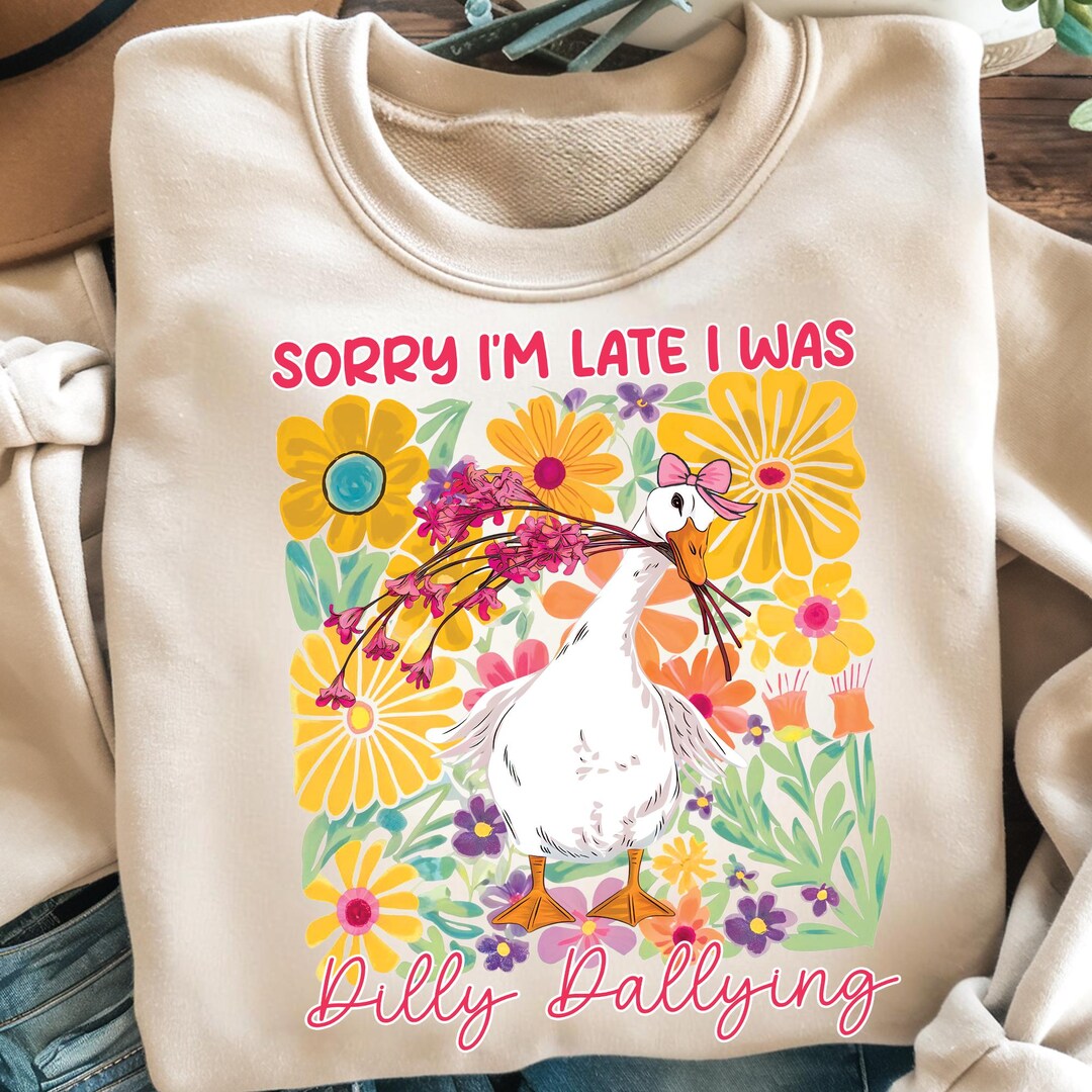 Funny Mama Goose Png, Sorry I'm Late I Was Dilly Dallying Goose Png ...