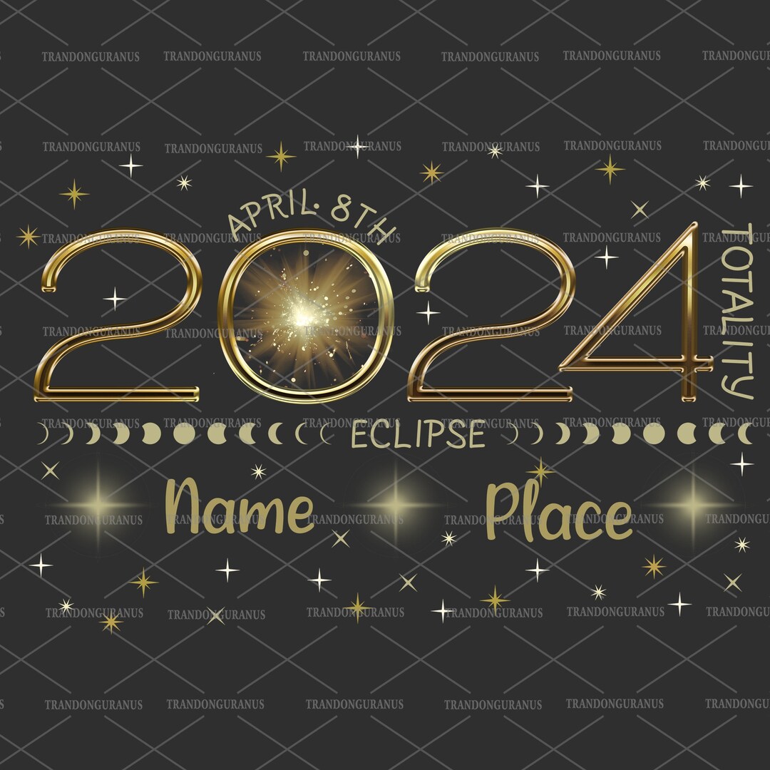 Custom Total Solar Eclipse 2024 Png, Solar Eclipse 4.08.24 Png ...